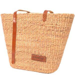 cm comay craft water hyacinth bag 18 in, straw tote bags for women, beach bags for women, rattan bag oversized beach bag