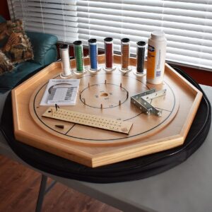 the premium gold standard kit - traditional octagon crokinole board game kit