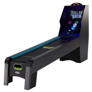 hall of games 108" roll and score with led lights and electronic scorer, black/blue, 9 foot