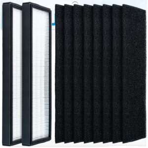 ultra durable flt4825 true hepa filter replacement filter b - exact fit for germ-guardian air purifier ac4300bptca, ac4900ca, ac4825, ac4825dlx (2 hepa + 8 activated carbon filters)