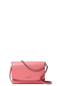 kate spade carson convertible crossbody shoulder leather bag in garden pink