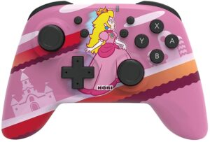 hori wireless horipad (peach) pro controller for nintendo switch - officially licensed by nintendo