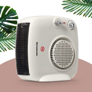 portable fan heater, homeleader 750w/1500w electric space heater with adjustable thermostat, room heater for home office q7