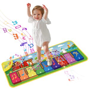 jow toys for 1 2 3 4 5 years old girls boys, toddlers musical mat touch playmat, baby piano mat musical toys early educational toys gifts for baby toddlers