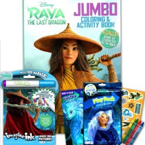 disney raya and the last dragon coloring books and activities bundle set with coloring books, imagine ink, stickers and more