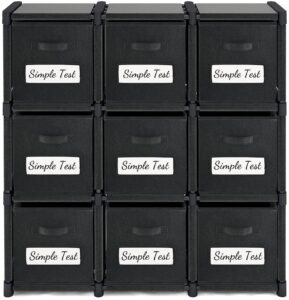 tribesigns cube storage 9 cube organizer, drawer cubes included, diy closet storage organizer bins storage shelves system for bedroom, living room, playroom (black)