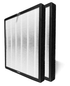 nispira true hepa replacement filter compatible with surround air xj-3100a intelli-pro 3 ip3 air purifier part xj-3100sf, 2 pack