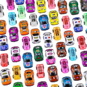 50 pieces pull back vehicles set friction powered racing car toy small pull back car toys push and go toy cars for game supplies birthday party favor (assorted style)