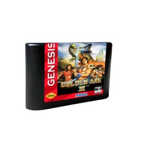 royal retro golden axe iii - usa label flashkit md electroless gold pcb card for sega genesis megadrive video game console (region-free)