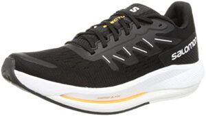 salomon spectur running shoes - men's - black/white/blazing orange, us 10.5 m