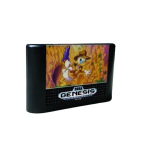 royal retro quackshot starring donald duck - usa label flashkit md electroless gold pcb card for sega genesis megadrive video game console (ntsc-u)