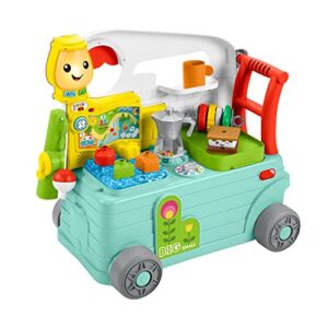 fisher-price hck56​​ laugh & learn 3-in-1 on-the-go camper - uk english edition, musical push-along walker and activity center for infants and toddlers, multicolor, 52.8 cm*34.5 cm*50.4 cm