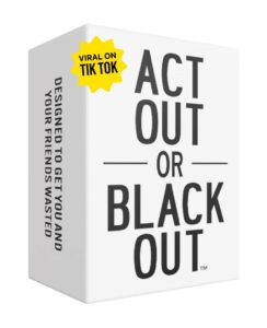 do or drink act out or black out charades drinking card games for adults, fun adult game with 350 prompts - great party game for game night, bachelorette parties, couples, and more