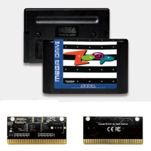 royal retro zoop eur label flashkit md electroless gold pcb card for sega genesis megadrive video game console (pal-e)