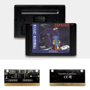 royal retro phantom 2040 eur label flashkit md electroless gold pcb card for sega genesis megadrive video game console (pal-e)