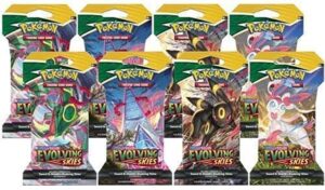 pokemon sword and shield evolving skies (8) booster packs sealed