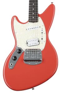 fender kurt cobain jag-stang electric guitar, fiesta red, rosewood fingerboard, left-handed