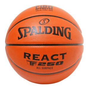 spalding tf-250 basketball react jba no. 7 ball 77-081j brown basketball basket