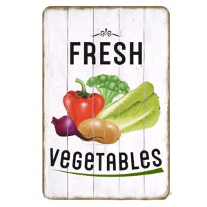 farm fresh vegetables metal tin sign food tin sign - farmhouse wall decor art