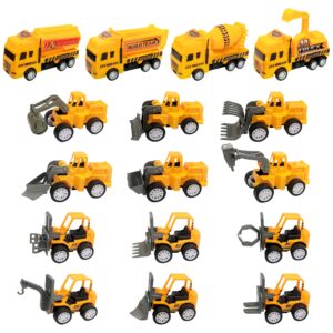 ppxmeeudc mini construction vehicles set pull back engineering car toys tractor trucks for birthday party favors game gift classroom reward car