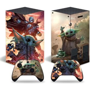 cool x-box series x skin set，fashion protector wrap cover protective faceplate full set compatible with x-box series x console and controller skins