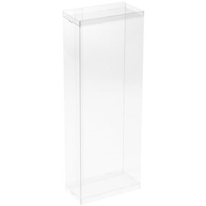 dollsafe clear folding display box for large 11-12.5 inch dolls and action figures, 5" w x 2.5" d x 13" h, pack of 2