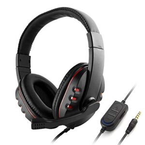 wired gaming headphones 40mm driver bass stereo with mic