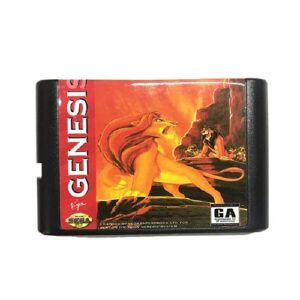 royal retro the lion king for sega genesis mega drive 16 bit game cartridge for pal and ntsc (black)