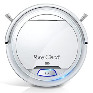 automatic smart robot vacuum cleaner - upgraded lithium battery 90 min run time - bot self detects stairs pet hair allergies friendly robotic home cleaning automation for carpet hardwood floor