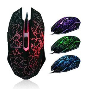 professional colorful backlight 4000dpi optical wired gaming mouse