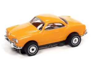 auto world thunderjet r34 1963 karmann ghia (orange) ho scale slot car