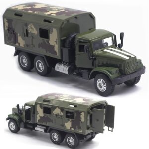 otonopi military truck metal diecast army armored for boys girls pull back toy model car treatment transport vehicle with lights and sounds