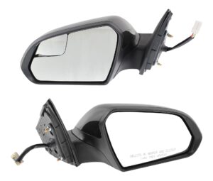 kool vue driver & passenger side power heated mirrors for hyundai sonata 2015-2017 with signal light; without blind spot monitor & memory paintable