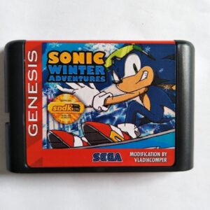 royal retro winter adventures for sega genesis mega drive 16 bit game cartridge for pal and ntsc (black)