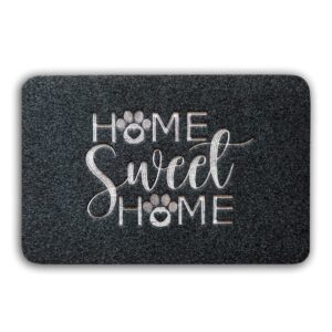 ffriidomm home sweet home door mat indoor outdoor rug non slip rubber backing doormat ultra absord mud for front door dog lover owner apartment home bedroom porch entrance