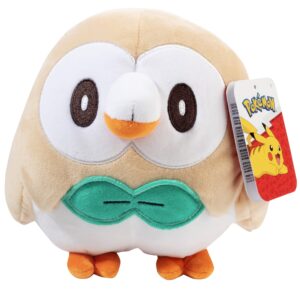 pokemon legends: arceus 8" rowlet plush - officially licensed - authentic soft stuffed animal toy figure - valentine's day & easter basket stuffer gift for kids, boys, girls - 2+