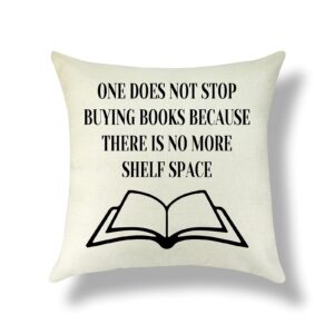 sazuwu book lovers gift for women pillowcase reading lovers gift librarian gifts throw pillow case motivational sign cotton linen home decorative pillow cover inspirational cushion cover