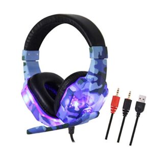 camouflage ps4 headset bass gaming headphones for pc mobile phone