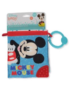 disney mickey mouse soft crinkle book with teether corner