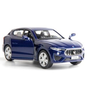 rmz city 1:36 scale for diecasting alloy car model maserati levante toy car, pull back vehicles toy car for toddlers kids boys girls gift blue