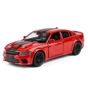 coolpur 1/36 scale dodg hel1 car model off-road diecast toy vehicle zinc alloy metal pull back powered vehicles mode for kids,adult,boyfriend gift(red)