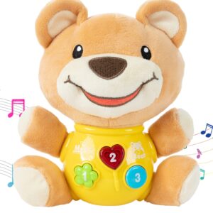 littlesmet baby plush bear musical toys for baby boys 0-6 months infant girl boy bears musical toys for babies newborn baby gifts 0-3 months, 3-6 months, 6-12 months