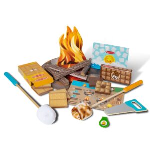 melissa & doug let's explore campfire s'mores play set play campfire sets for kids ages 3+