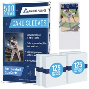 standard card sleeves 500pk | penny sleeves. baseball card sleeves. soft trading card sleeve. penny sleeves for trading cards. plastic card sleeves. ultra clear card sleeves. pro sports card sleeves.