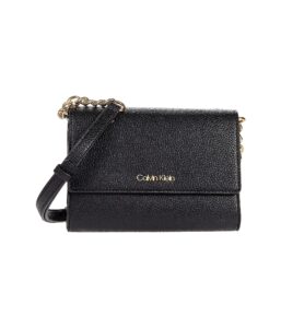 calvin klein key item novelty organizational crossbody black/gold one size