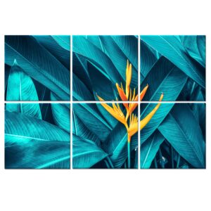 ruonin.x 72"x48" inch decorative art acoustic wall panels,better acoustic treatment than foam, high-quality sound absorbing and soundproof wall panels suitable for studios—strelitzia reginae aiton