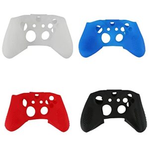 melocyphia antislip soft silicone rubber protective skin case cover for xbox one s x controller replacement (blue)