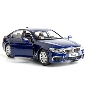 rmz city bmw m550i car model 1:36 diecasting alloy toy car, pull back vehicles toy car for toddlers kids boys girls gift blue