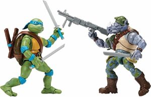 teenage mutant ninja turtles leo vs. rocksteady 2 pack