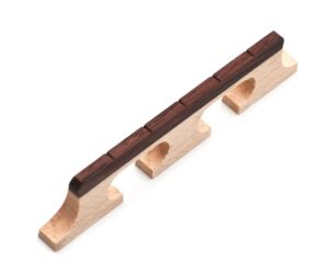 jiayouy banjo bridge for 5 string banjo banjolele parts replacement ebony and maple